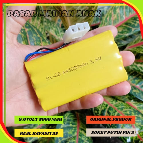 Jual Batre mobil remote control 9.6v 5000Mah soket putih / Batre mobil ...
