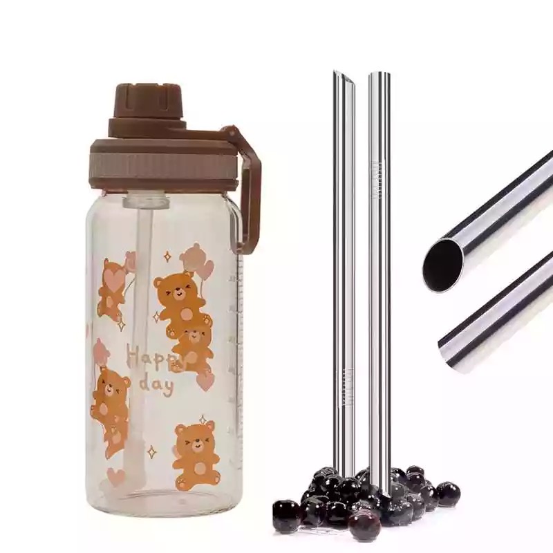 Jual (B224) Sedotan Boba Stainless / Sedotan Bubble Tea Stainless Food ...