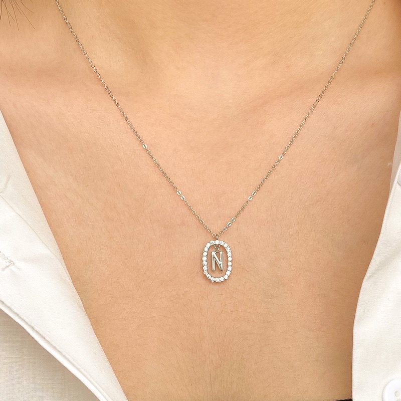 Jual crownjewelry Cassie Necklace - Kalung Inisial Huruf Alfabet Abjad ...
