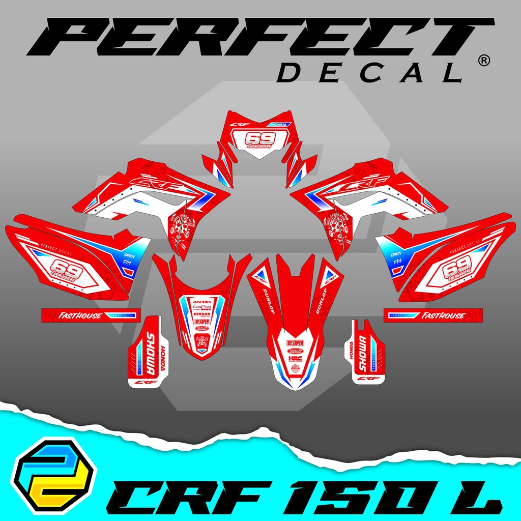 Jual Decal Stiker Motor CRF 150 L SUPERMOTO HOLOGRAM Full Body Sticker ...