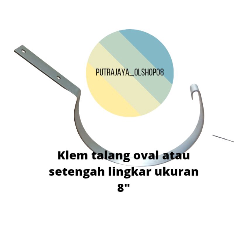 Jual klem talang setengah lingkar 8" klem talang oval 8" gantungan ...