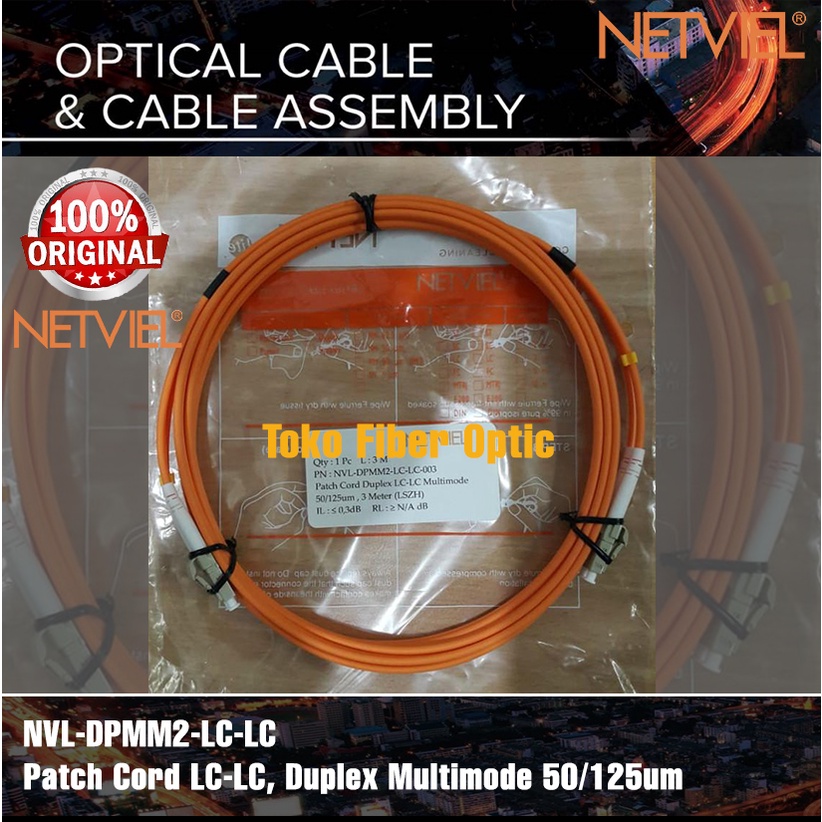 Jual Netviel Patch Cord LC-LC, Duplex Multimode 50/125um, 1 - 20 meter ...