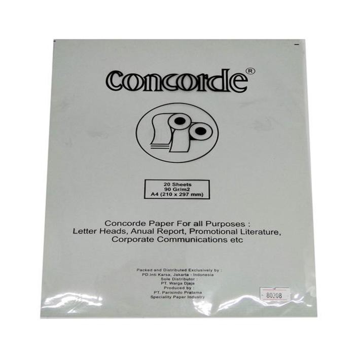 Jual KERTAS CONCORDE A4 90 GR 80208 SILVER | Shopee Indonesia