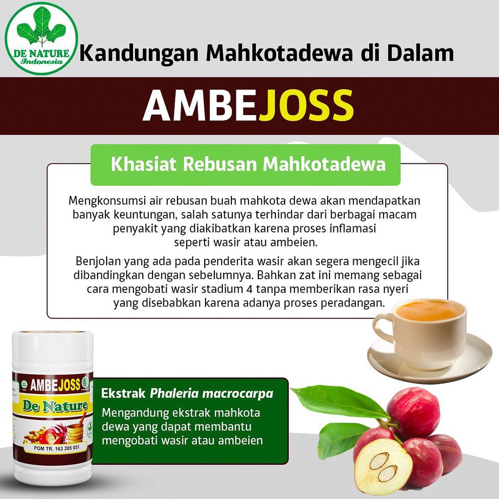 Jual Obat Wasir Atau Ambien Herbal Ambe Joss Dan Salwa De Nature ...
