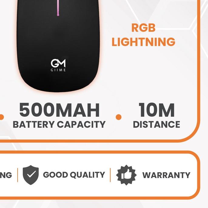Jual Giime.Id - Mouse Wireless Slim Ultra Ergonomis Silent Click Nyaman ...