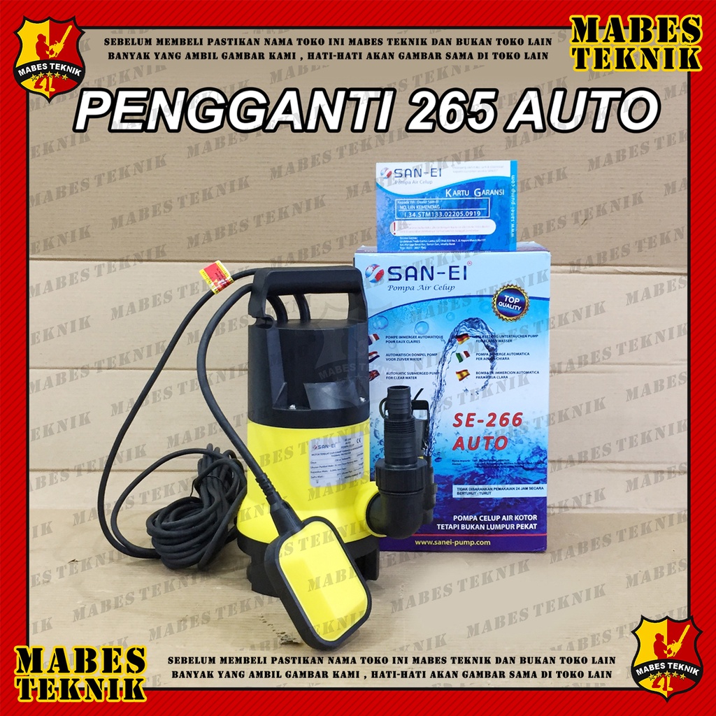 Jual SAN EI 266 AUTO / SANEI SE266 - POMPA CELUP AIR KOTOR / KOLAM / SIRKULASI - OTOMATIS ...