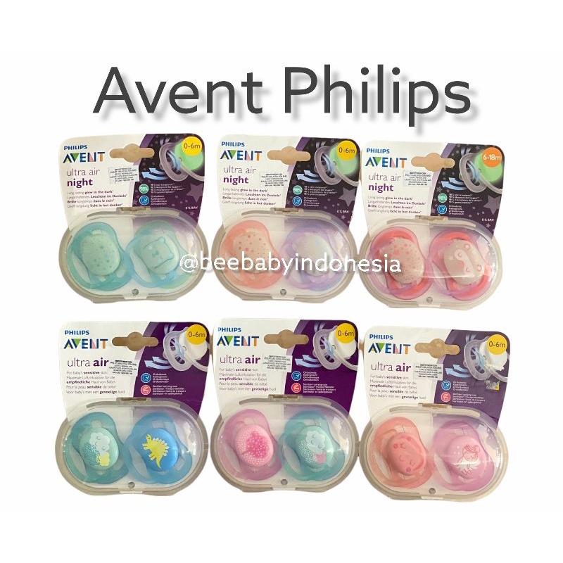 Jual PROMO !! Empeng Dot Avent Philips ultra air night soother pacifier ...
