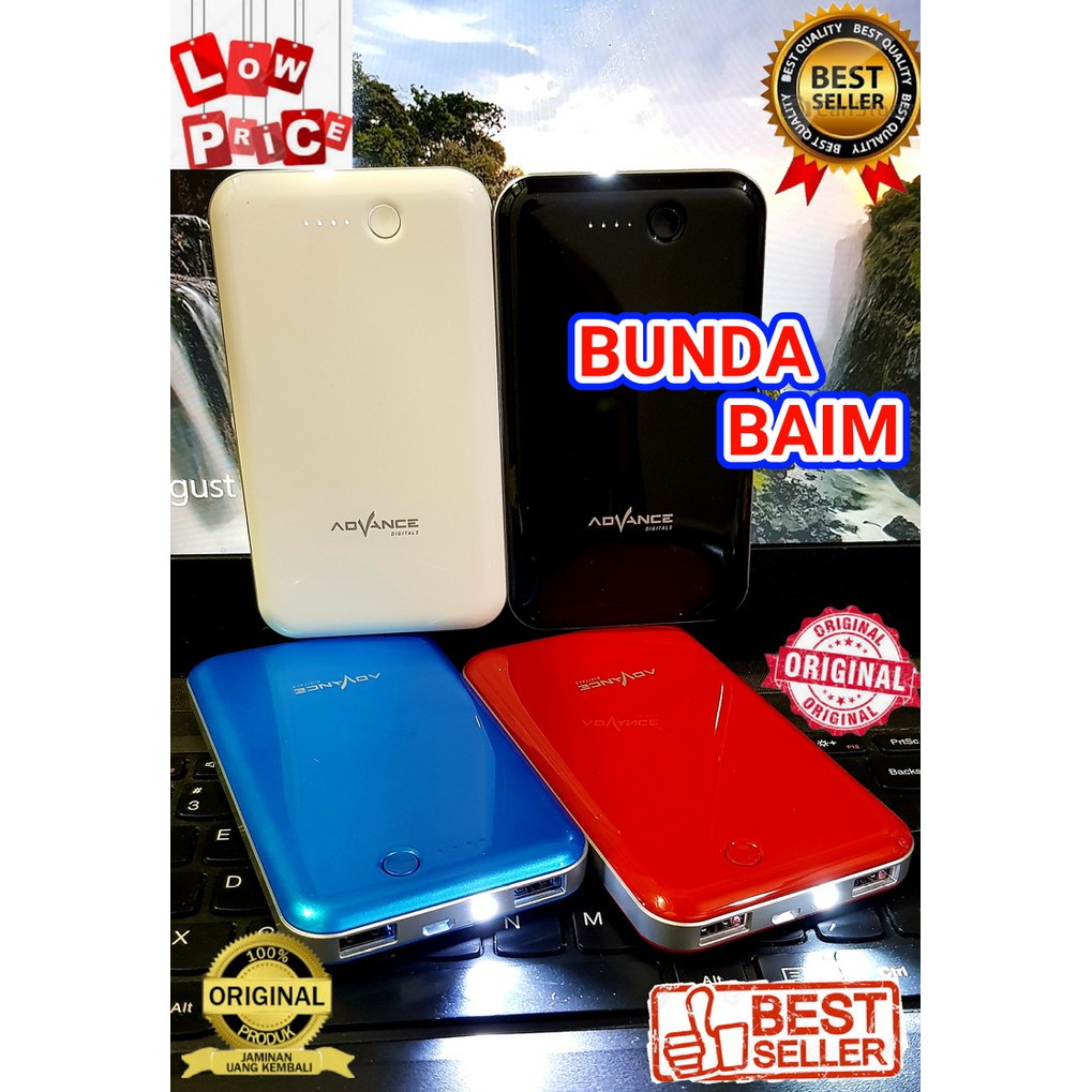 Jual Jual POWERBANK ADVANCE P23 10000mAh ORIGINAL POWER BANK LED ...