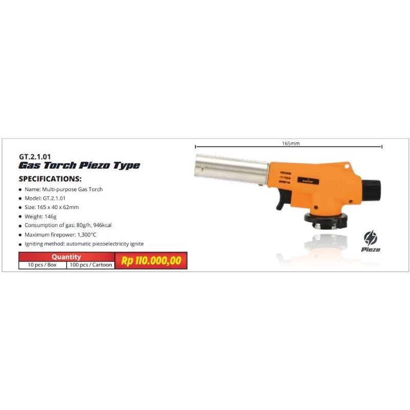 Jual Blackfoot GT.2.1.01 Gas Blowtorch Flame Gun Torch Gas Blow Lamp ...