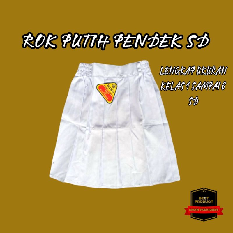 Jual Rok Putih Pendek SD Lengkap Ukuran Kelas 1 sampai 6 SD | Shopee ...