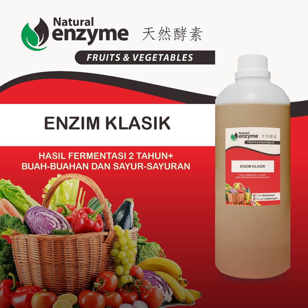 Jual Pupuk Organic Natural Enzyme Fruits Vegetables Enzim Klasik 1 ...
