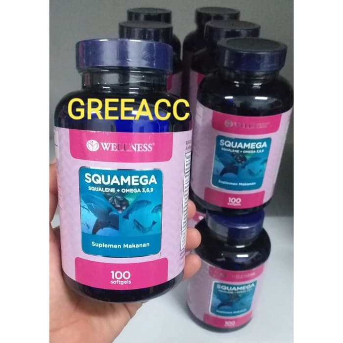 Jual WELLNESS Squamega Squalene 369 Omega 3 6 9 Complete EFA 100 Kapsul ...
