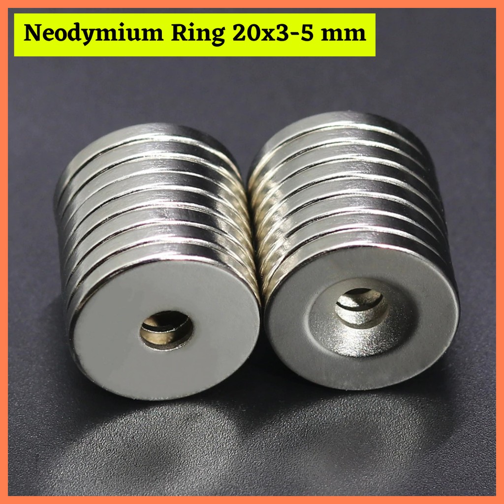 Jual Magnet Strong Neodymium Ring Countersunk 20x3-5 mm | 20 x 3 - 5 mm ...