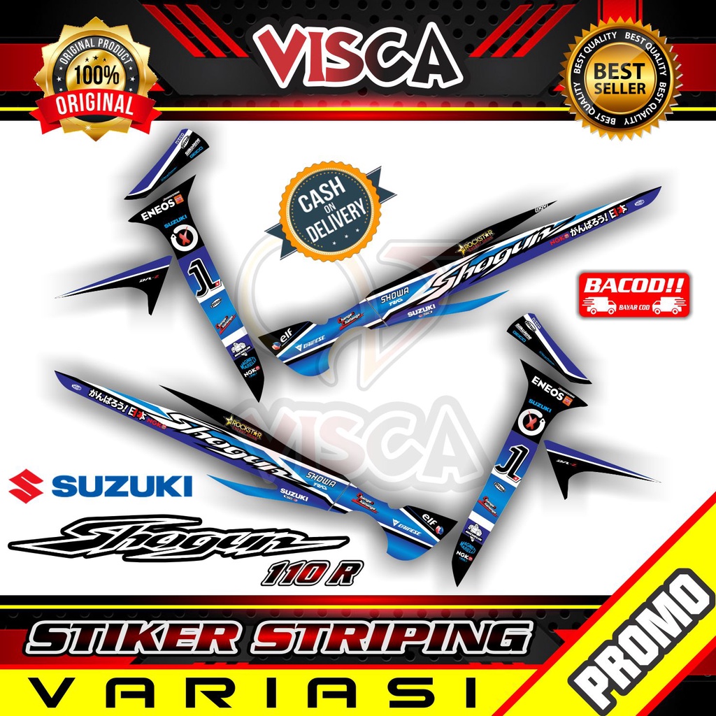 Jual Striping Shogun 110 R - Stiker Sticker Striping Variasi Lis Suzuki ...