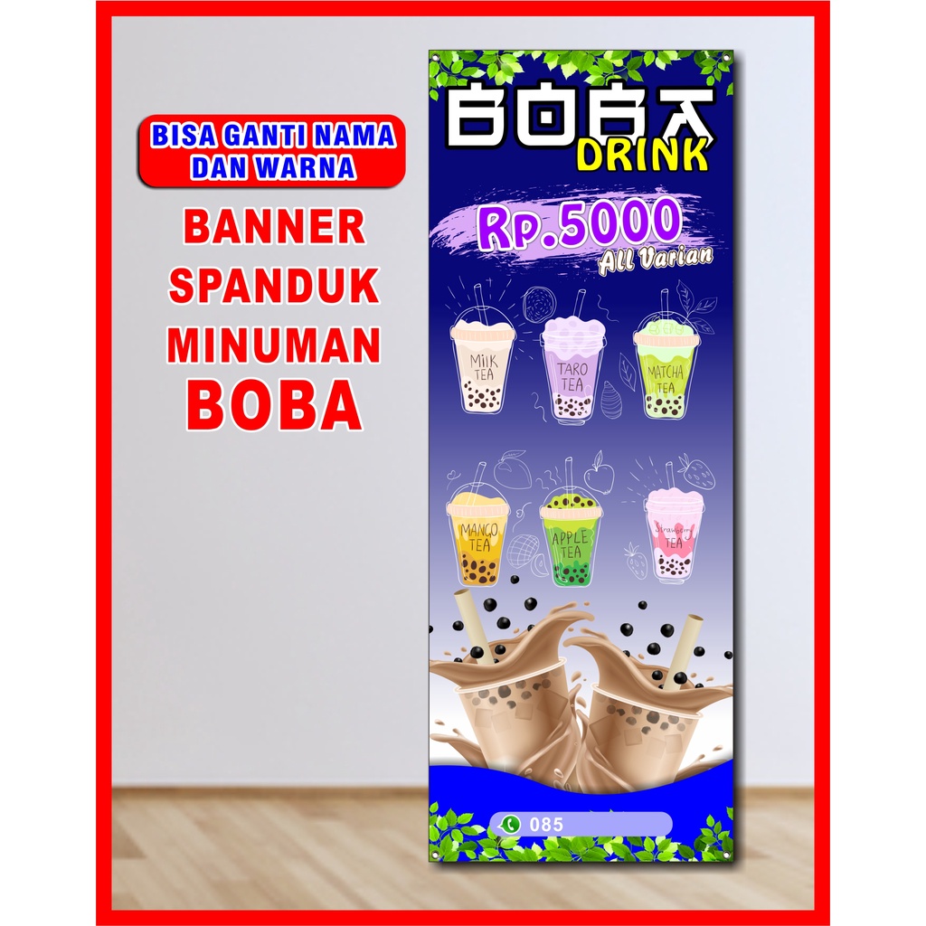Jual Spanduk Minuman Boba, Banner Minuman Boba 160x60cm COD | Shopee ...