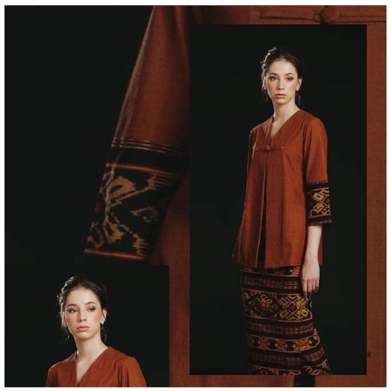 Jual Kebaya Tenun Ikat ATBM Halusan KBY016G | Shopee Indonesia