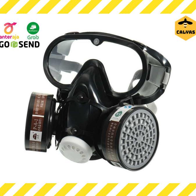 Jual Masker Gas / Masker Lab / Cat Amonia Acid Full face Respirator ...