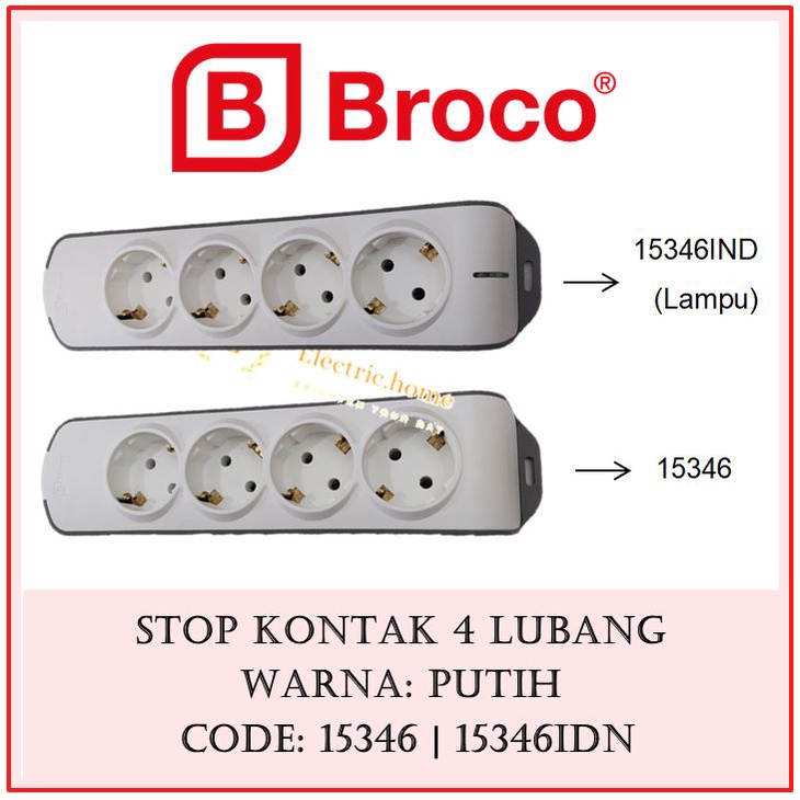 Jual BROCO STOP KONTAK MIRING 4 LUBANG 15346 | 15346IND (LAMPU) HARGA GROSIR SNI ORIGINAL ORI ...