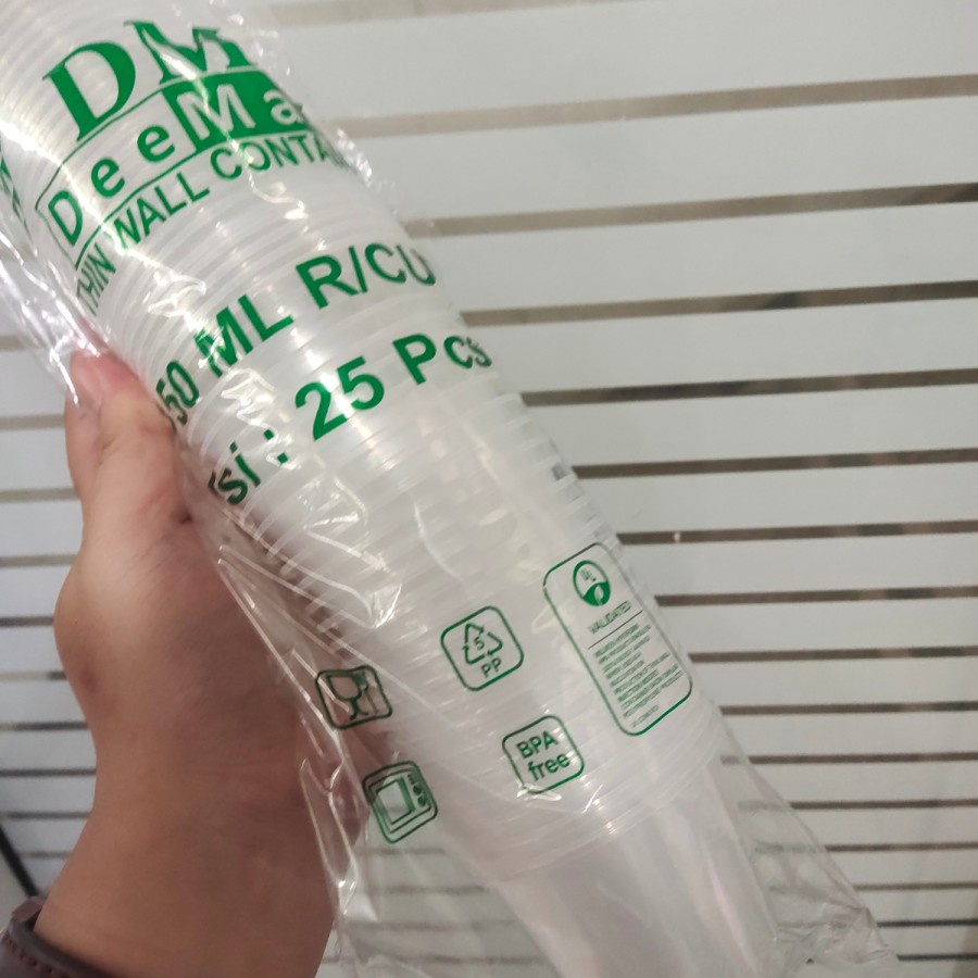 Jual THINWALL DM CUP MERPATI 150ML R cup - 150 ML - ISI 25 SET | Shopee Indonesia