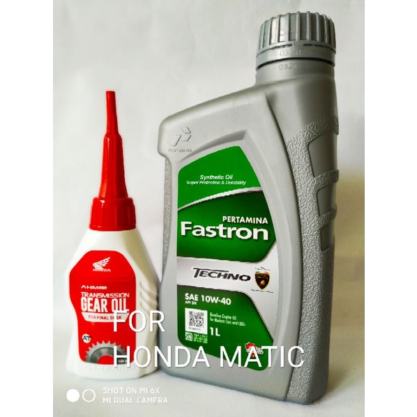 Jual SALE - PAKET OLI FASTRON TECHNO HIJAU 1 L + AHM GEAR 120 ML UNTUK ...