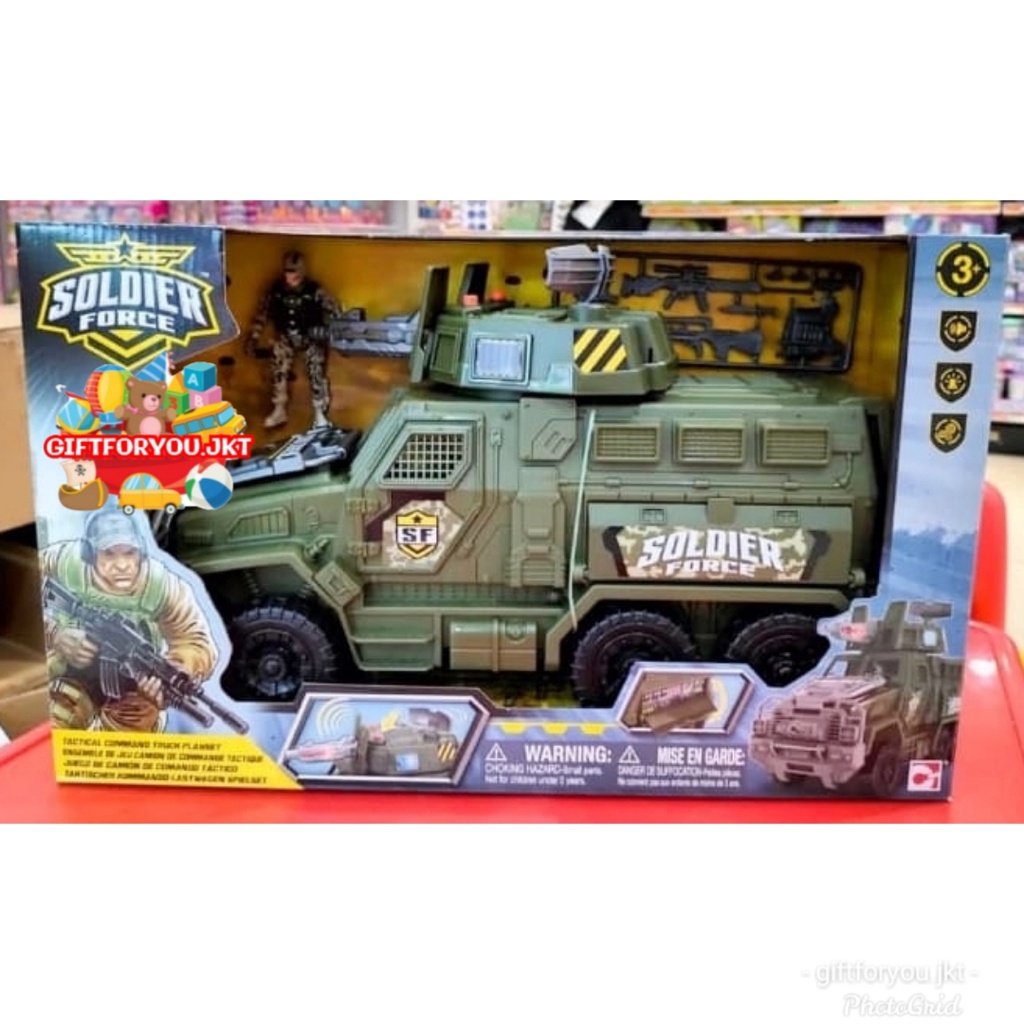Jual Soldier Force Tactical Command Truck Playset Mainan Mobil Truk ...