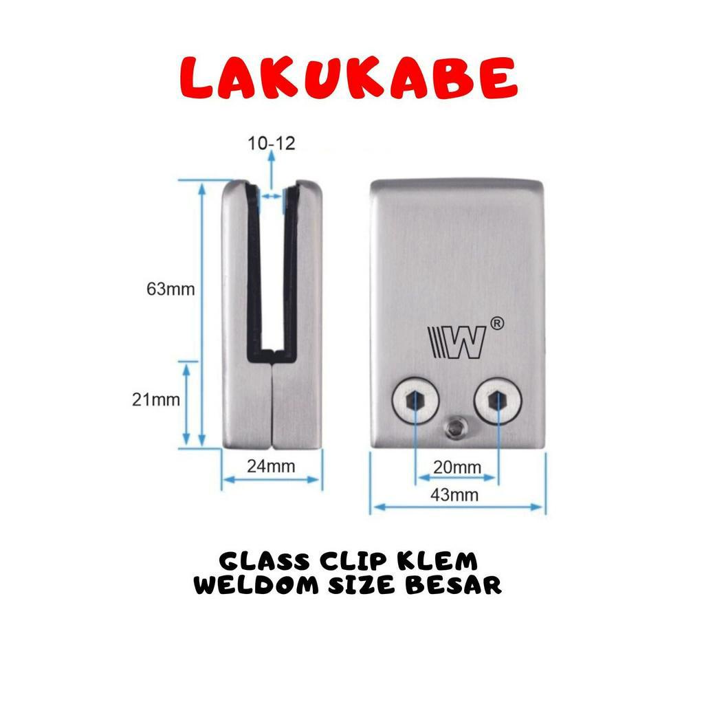 Jual Glass Clip Klem Balkon Railing Tiang Penjepit Kaca Stainless ...