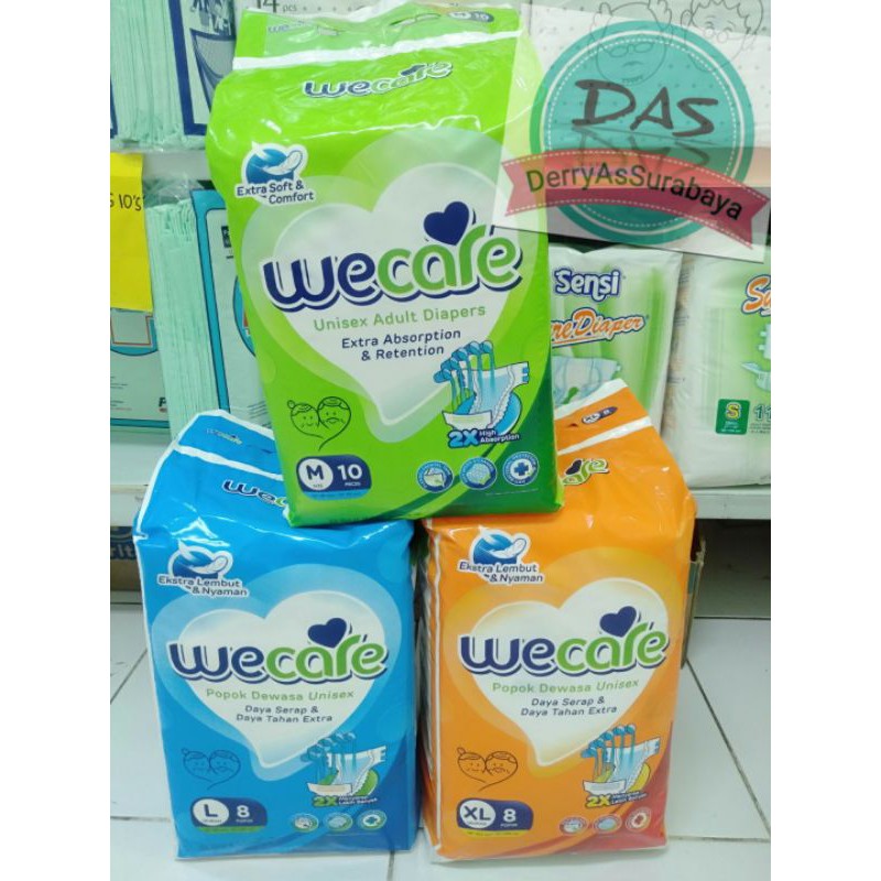 Jual WECARE ADULT DIAPERS M10 L8 XL8 (Pempes dewasa tipe perekat) | Shopee Indonesia