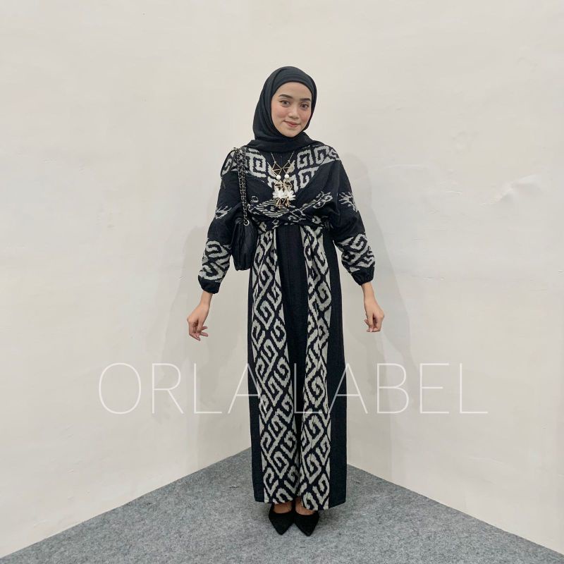 Jual (READYSTOCK) LUCY dress tenun / baju couple tenun / batik modern ...