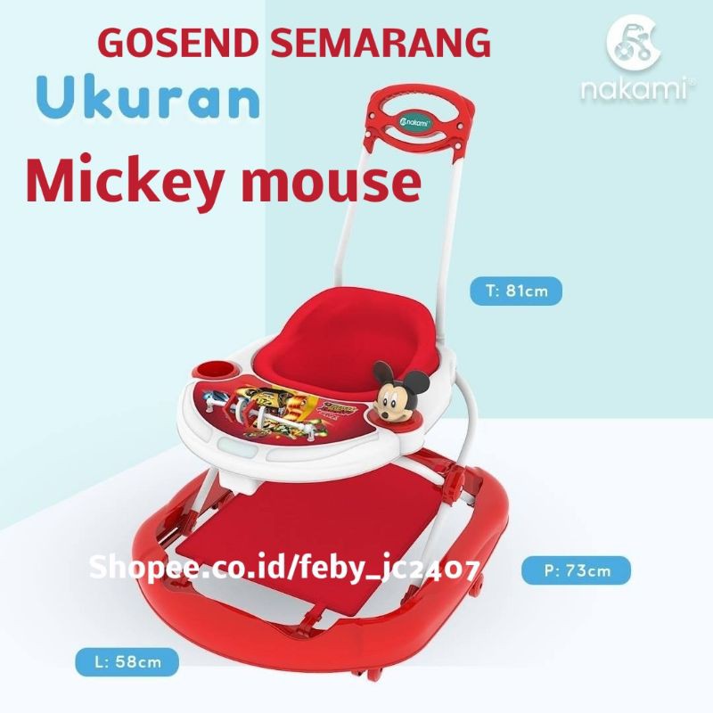 Jual Nakami Baby Walker Apolo Apollo Babywalker 1122 Mickey Mouse ...
