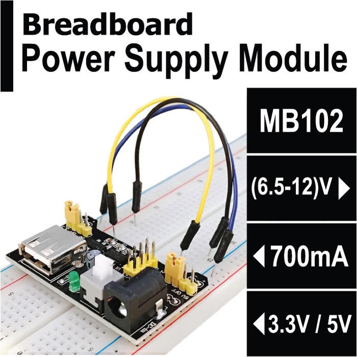 Jual Adjustable BreadBoard Power Supply 3.3V/5V 700mA | Shopee Indonesia