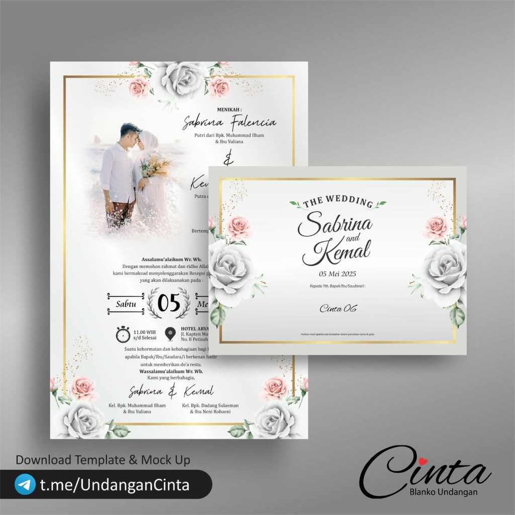 Jual Undangan Cinta 06 | Undangan Rustik | Undangan Murah | Shopee ...