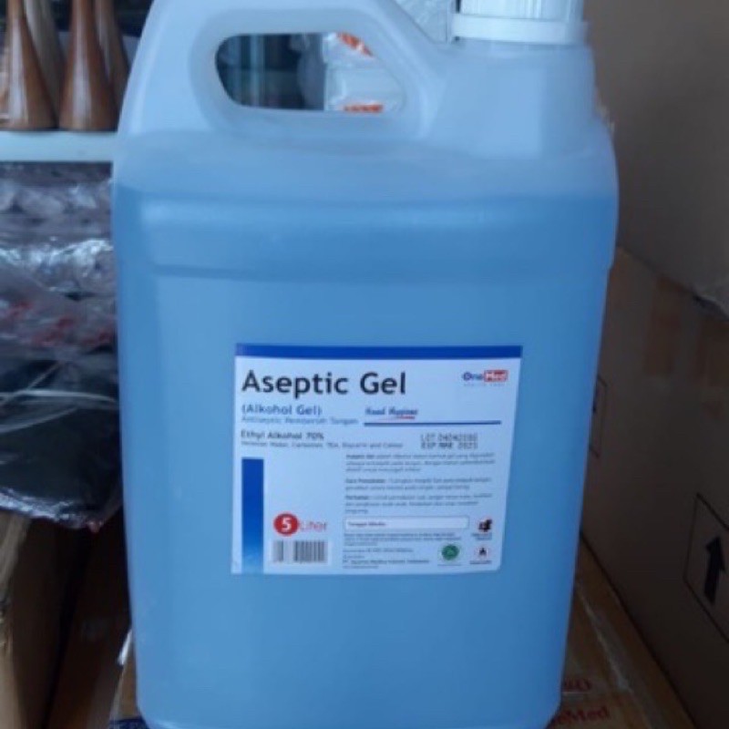 Jual ASEPTIC GEL ONE MED 5 LITER REFILL ( HAND SANITIZER ONE MED ) | Shopee Indonesia