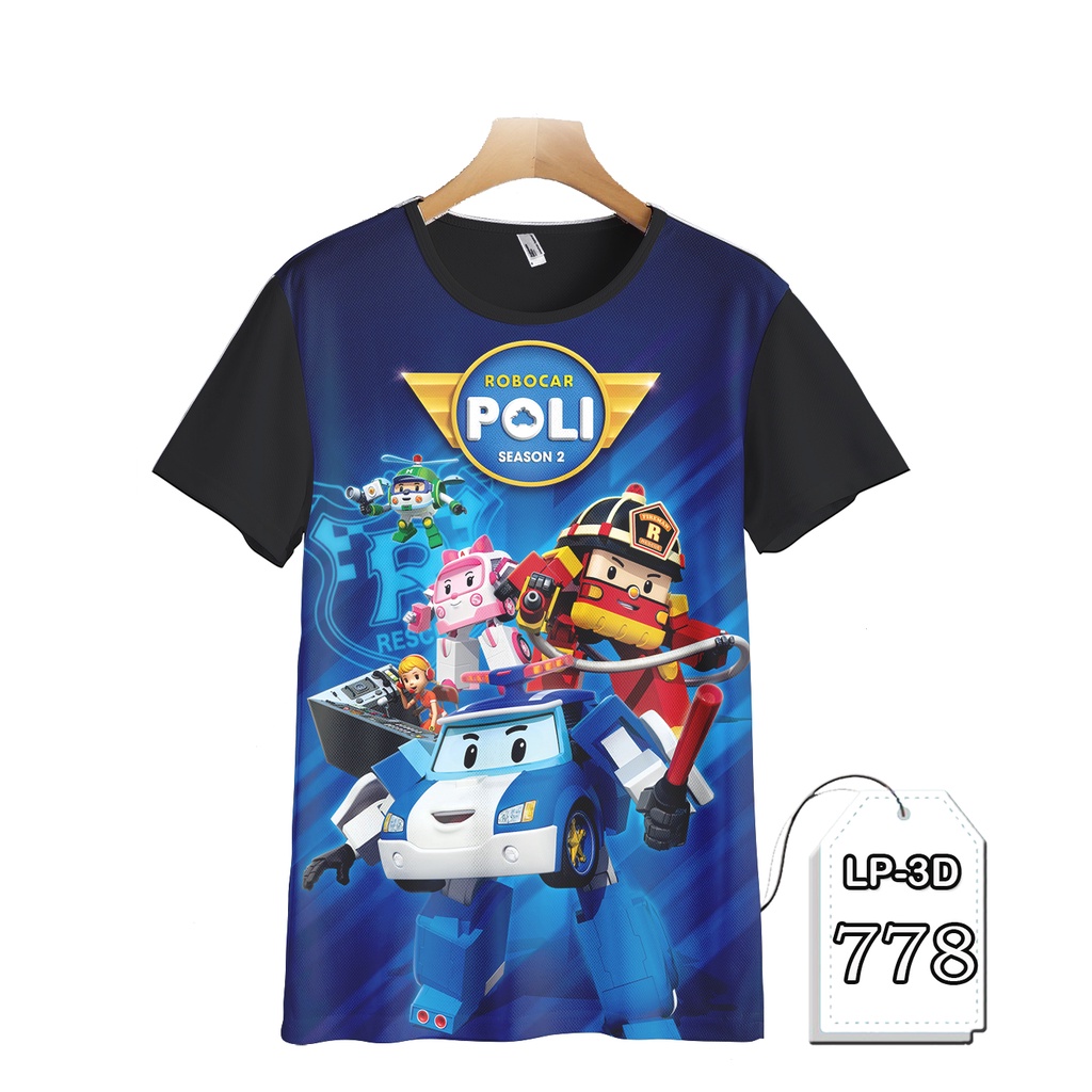 Jual Baju Robocar Poli Anak dan Dewasa Baju Kartun TV Serial Animasi ...