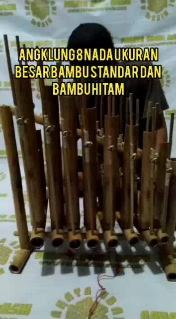 Jual angklung 8 nada 1 oktaf ukuran besar/SD dan kecil/TK bambu tali ...