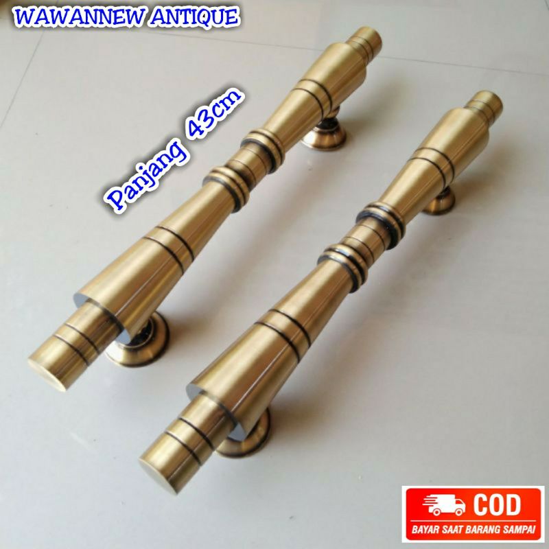 Jual Handle Pintu / Gagang Pintu Rumah Pagar Kuningan Motif Bambu 43 cm ...