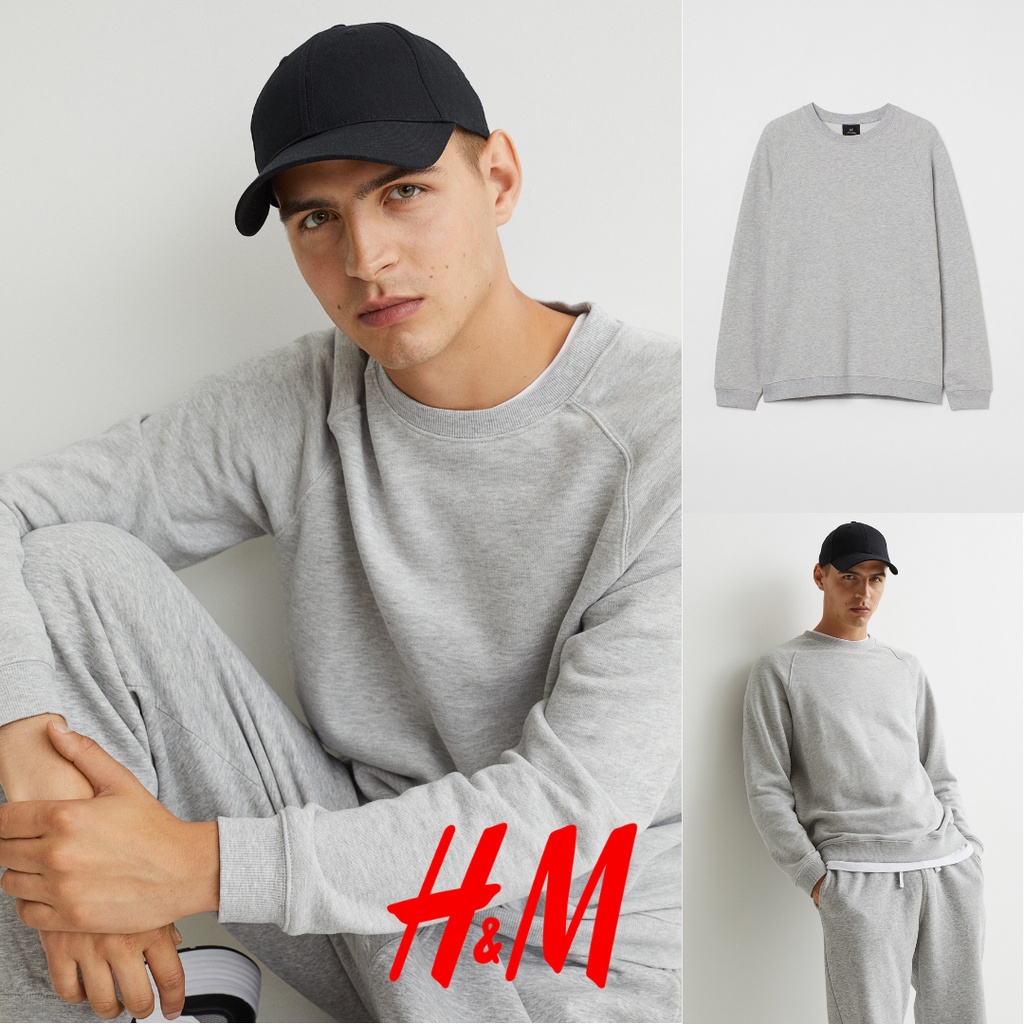 Jual SWEATER HOODIE H&M BASIC GREY HNM SALE CREWNECK H&M SWEATER HOODIE ...