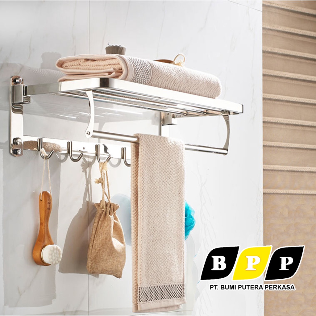 Jual FLUSSO Rak Handuk Dinding Kamar Mandi Stainless SUS304 | Gantungan ...