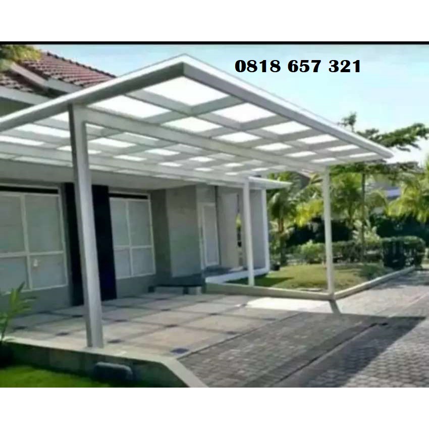 Jual STN KANOPI RANGKA BESI ATAP POLYCARBONATE | Shopee Indonesia