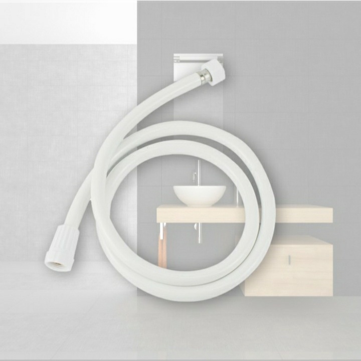 Jual selang shower pvc putih 120cm selang shower cebok 120cm selang ...