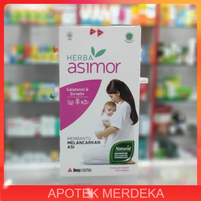 Jual asimor asi booster / pelancar asi herbal strip isi 6 tablet ...