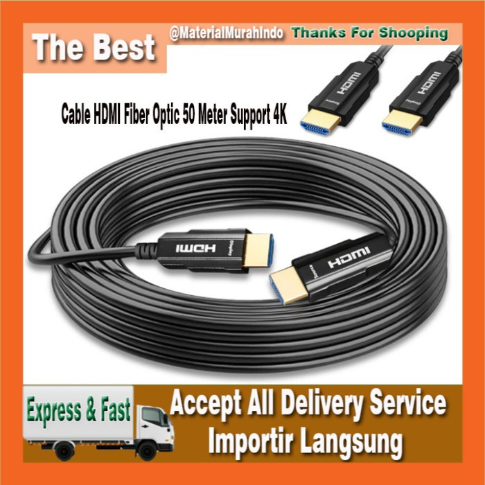 Jual Kabel Fiber Optic HDMI-Compatible Cable 4K 50 Meter | Shopee Indonesia