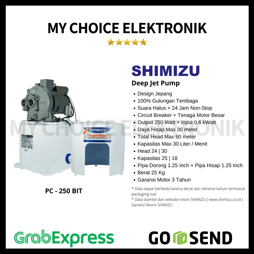 Jual Shimizu Jet Pump PC-250 BIT | Shopee Indonesia