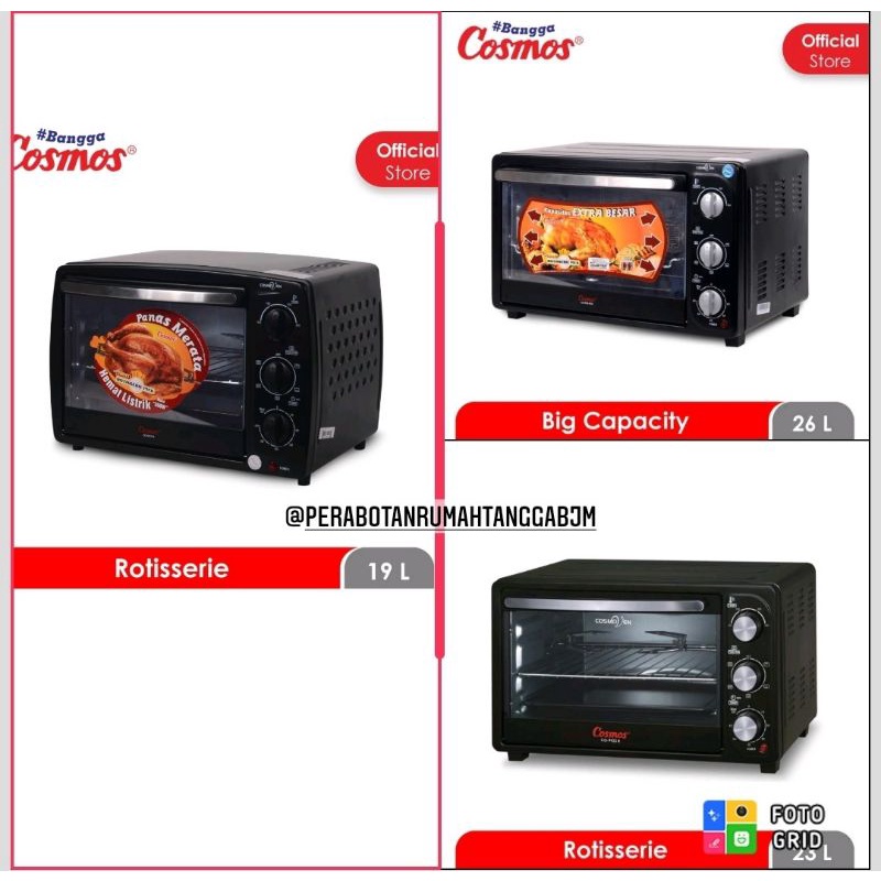 Jual COSMOS Oven CO-9919 Oven Listrik Cosmos Co 9919R 19 Liter / Cosmos ...