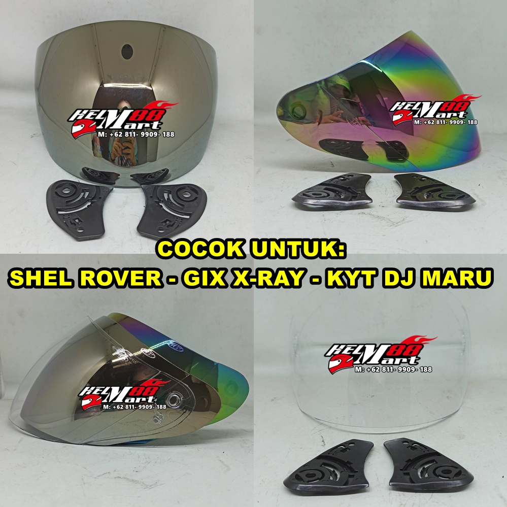 Jual Visor Helm SHEL Rover, GIX X-Ray Original Kaca Helm (pnp KYT ...