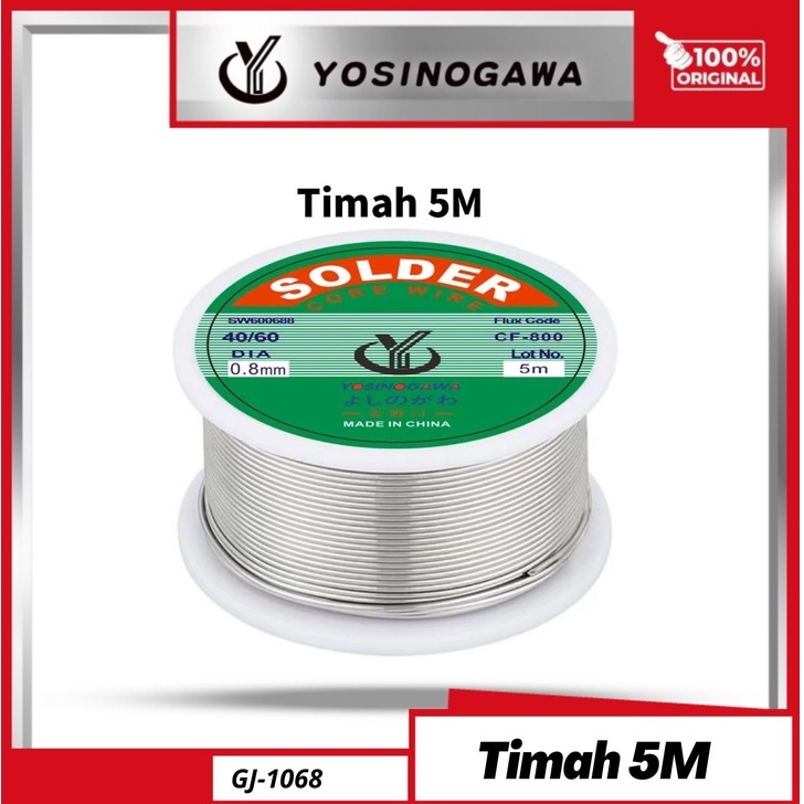 Jual YOSINOGAWA Timah Solder Wire 63/37 2% Flux Reel Tube Tin lead ...