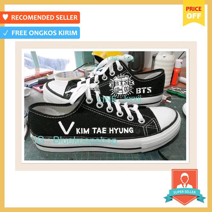 Jual Sepatu Custom Kpop Bangtan Boys Bts V Kim Tae Hyung | Shopee Indonesia