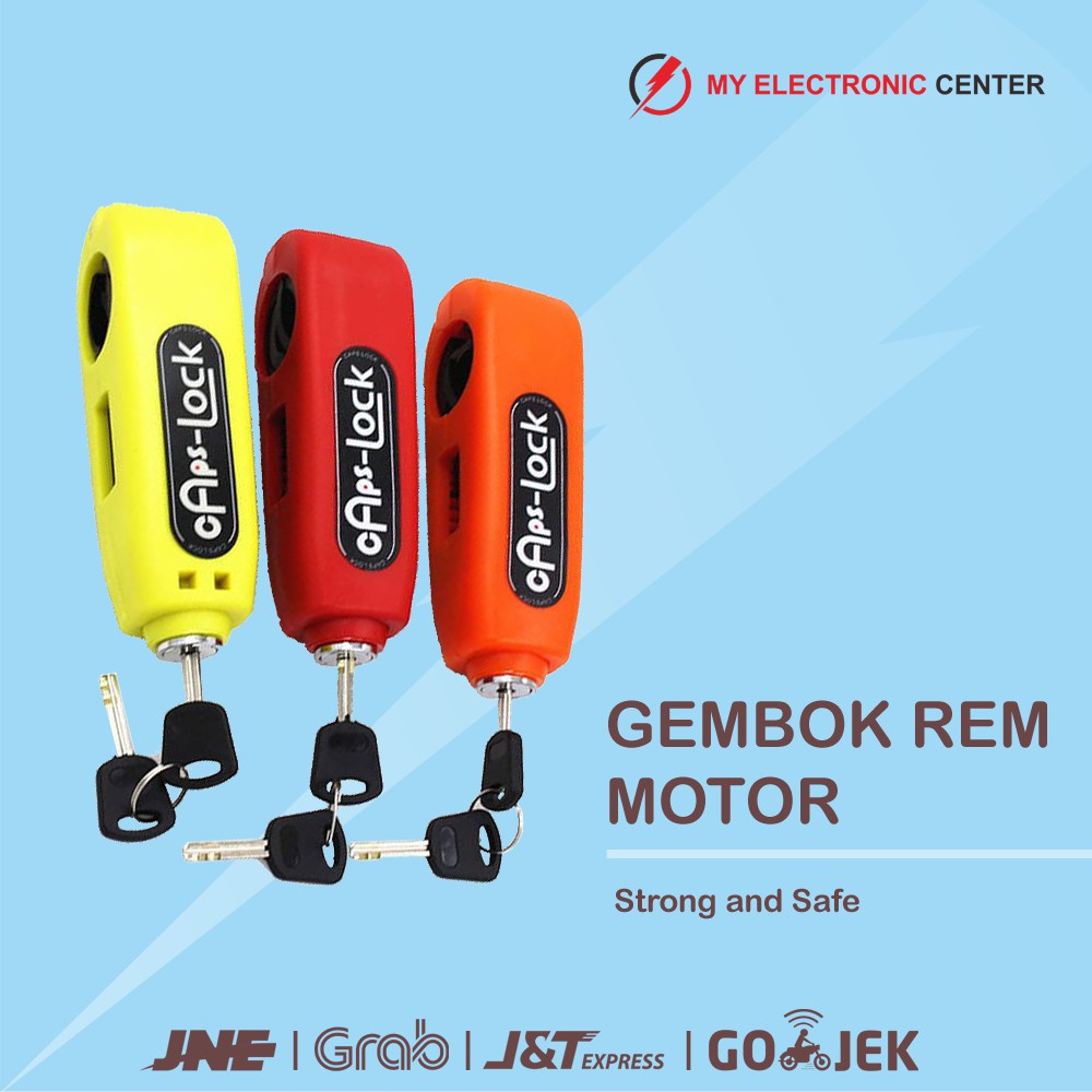 Jual Gembok Sepeda Motor Caps-Lock - Kunci Stir Rem Tangan Grip-Lock ...