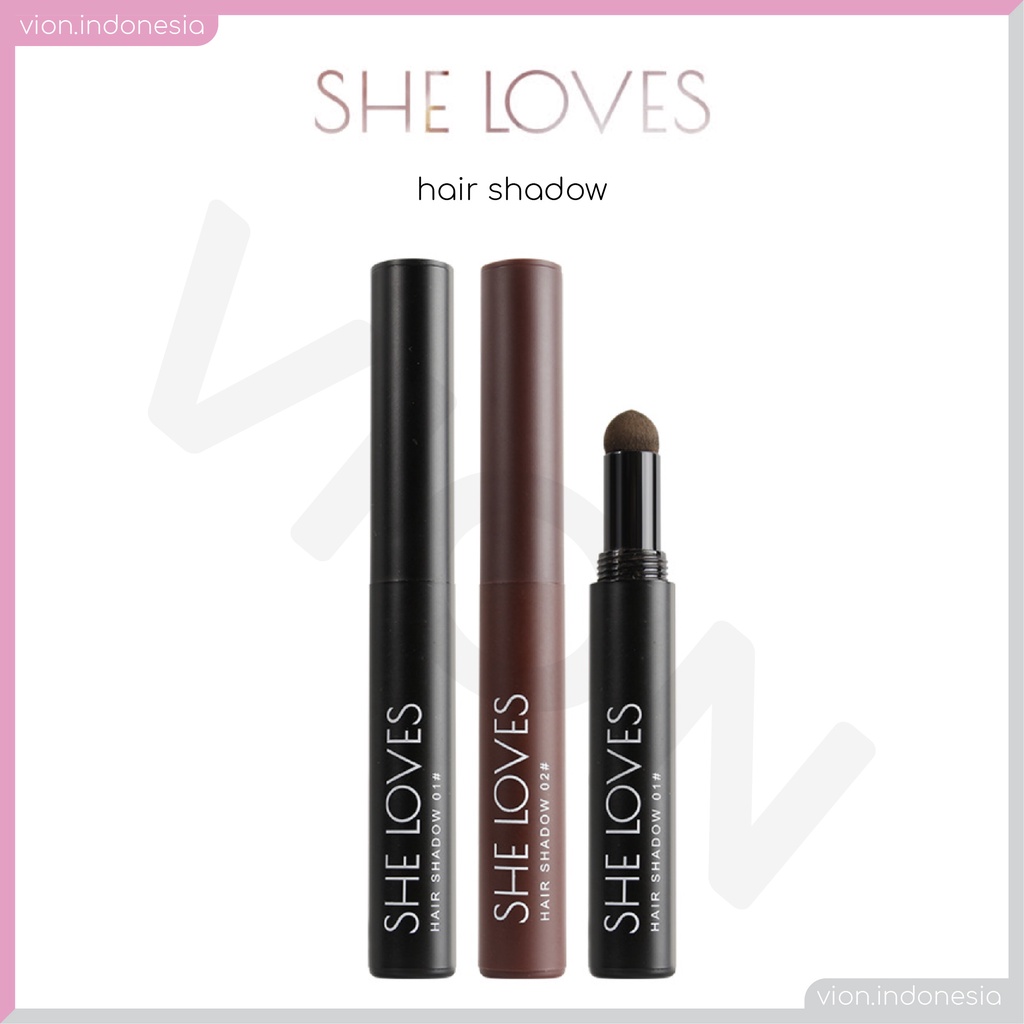 Jual SHE LOVES Hair Shadow Concealer Dark Khaki Brown Penyamar Pewarna ...