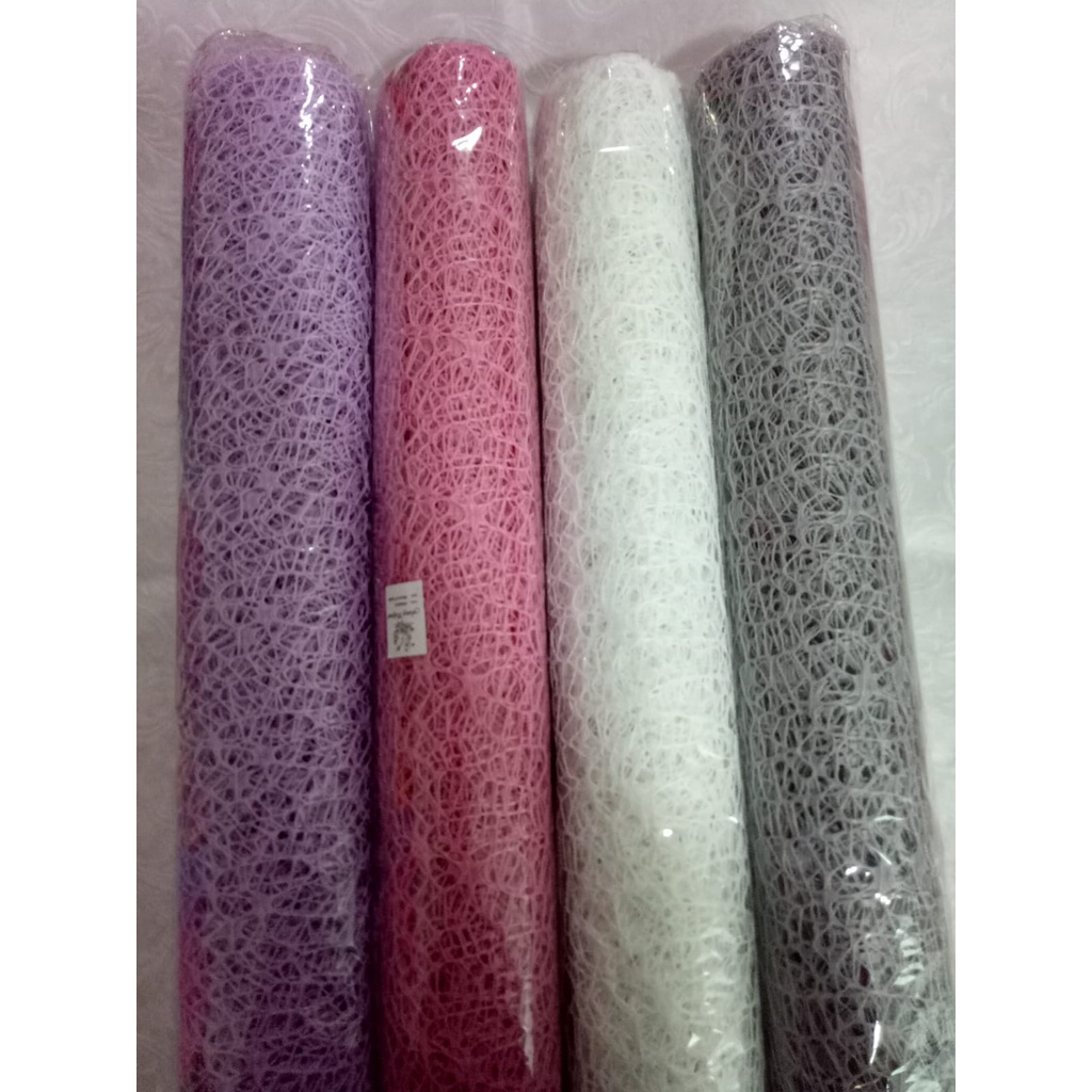Jual Kain Flower Bunga Kain jala besar jaring besar Per Roll 5yard ...