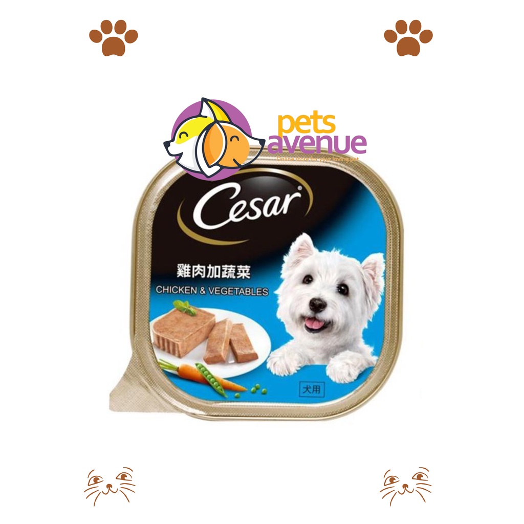 Jual cesar chicken vege flavor 100gr / makanan basah anjing / wet dog ...